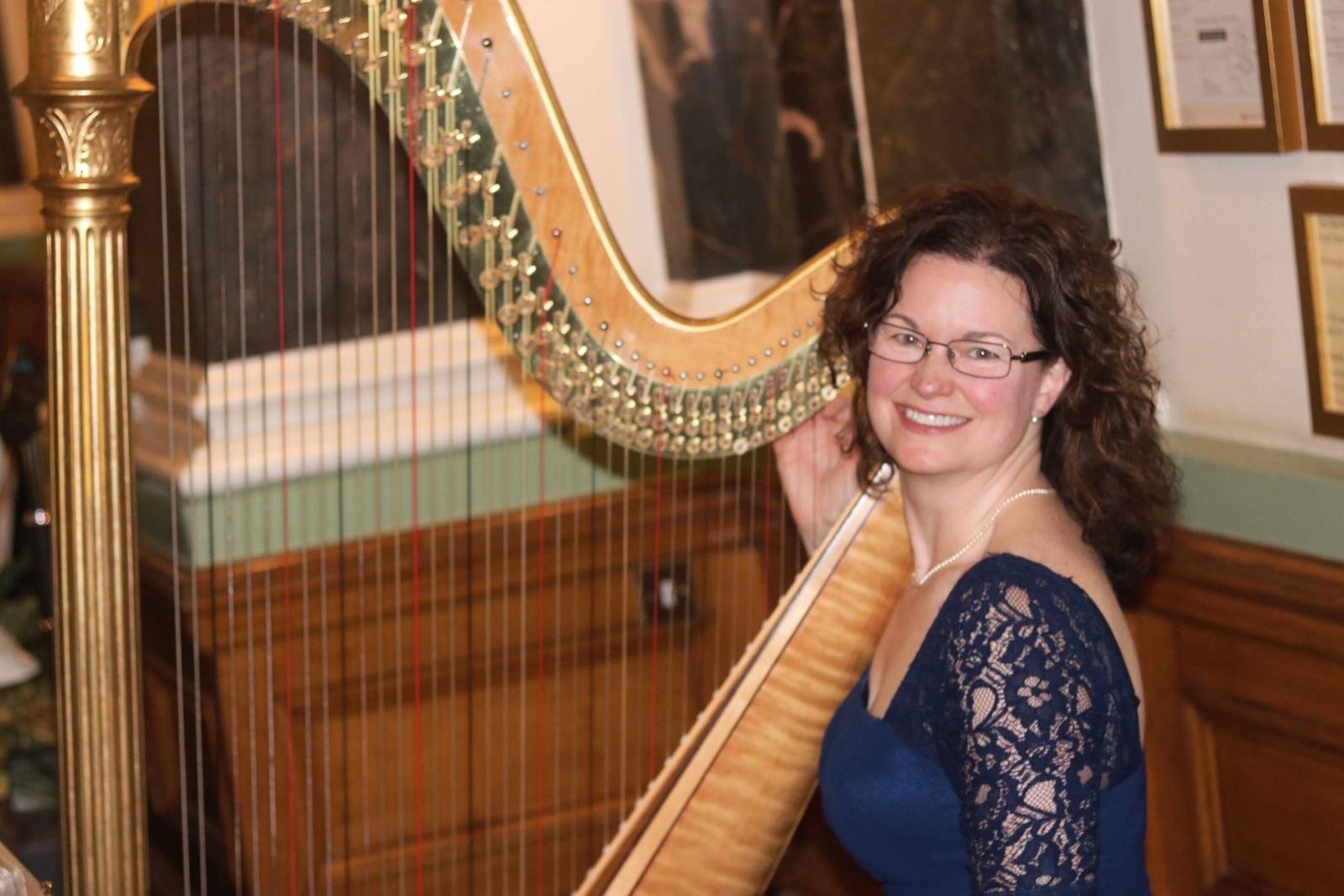 Birmingham Harp Player Entertains Officer's Training Corps Spring Ball